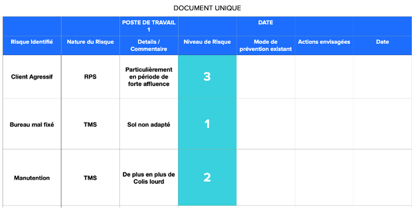 Guide pratique et exemple pour la rédaction du document unique d'évaluation des risques ? (DUER ...